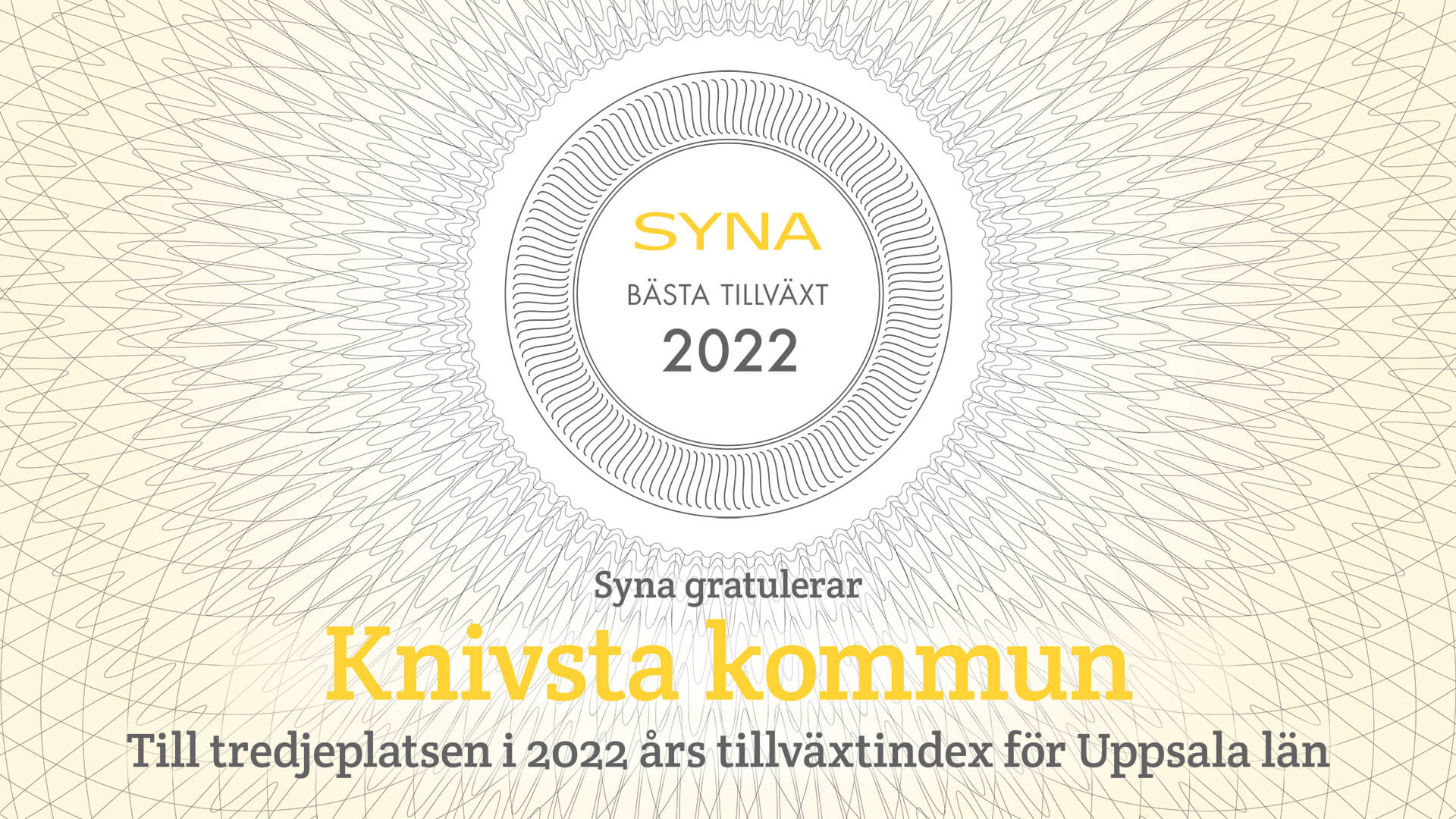 Bästa Tillväxt 2023 - Knivsta kommun | SYNA