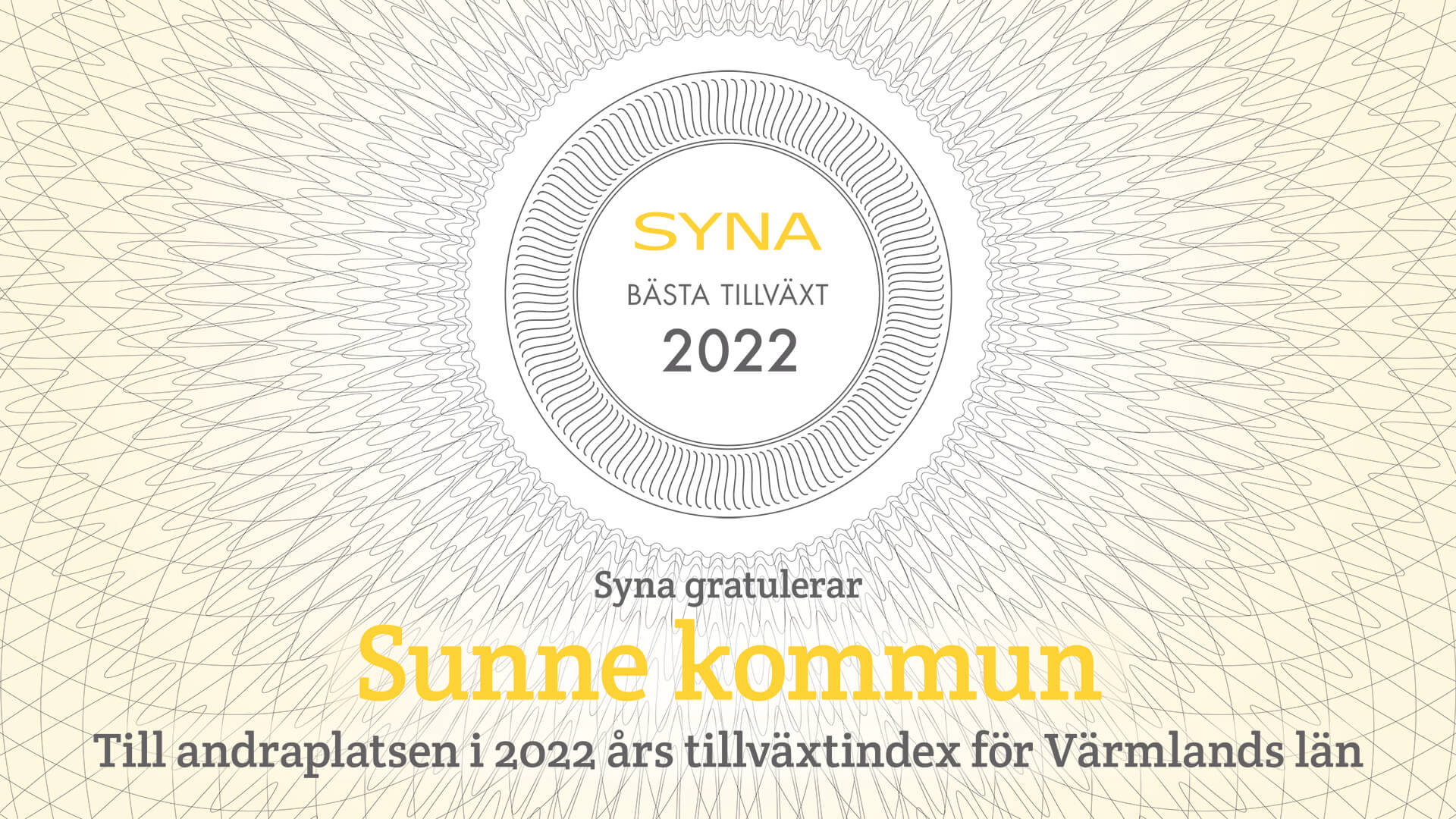 Bästa Tillväxt 2024 - Sunne kommun | SYNA