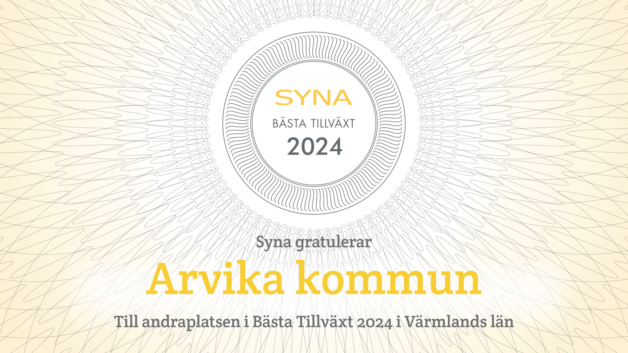 Bästa Tillväxt 2024 - Arvika kommun | SYNA